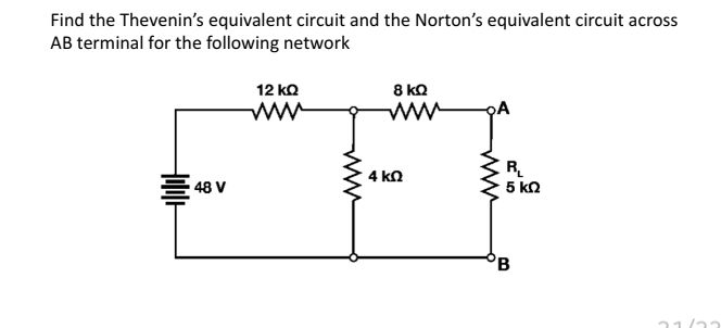 Find the Thevenin's equivalent circuit and | StudyX