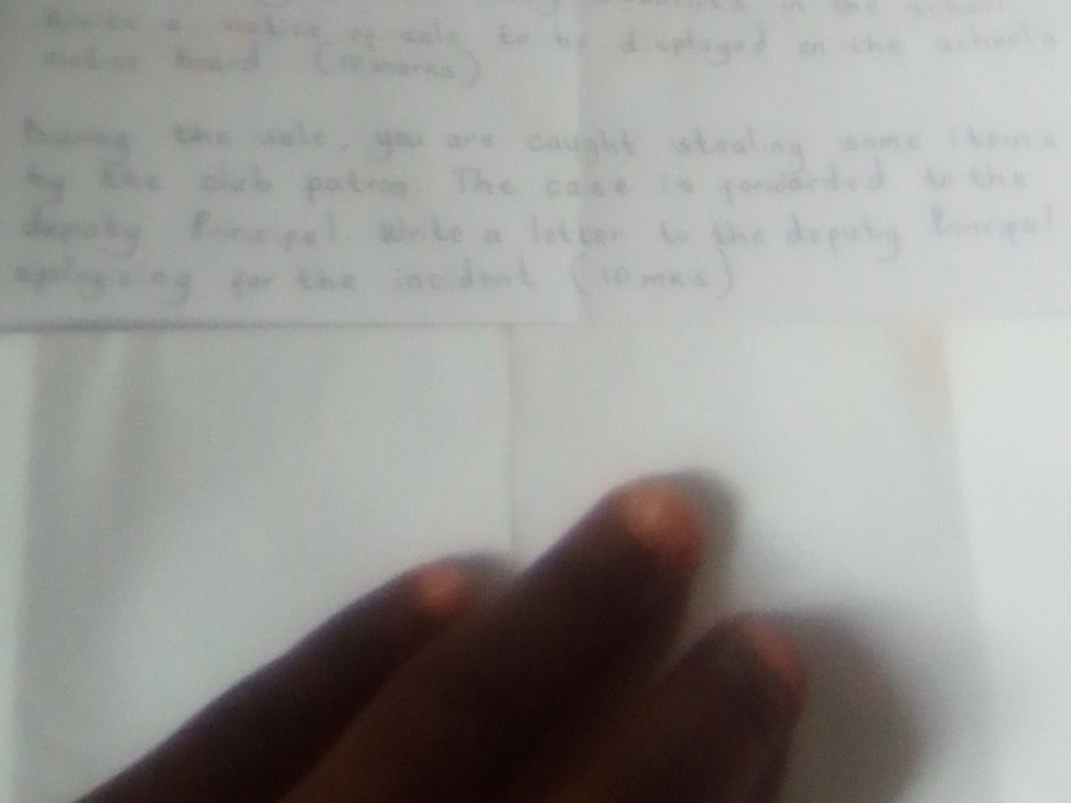 Write a notice of sale to be displayed on | StudyX