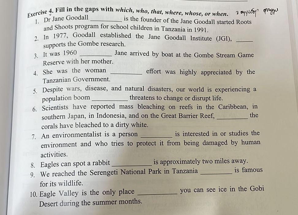 Exercise 4. Fill in the gaps with which, | StudyX