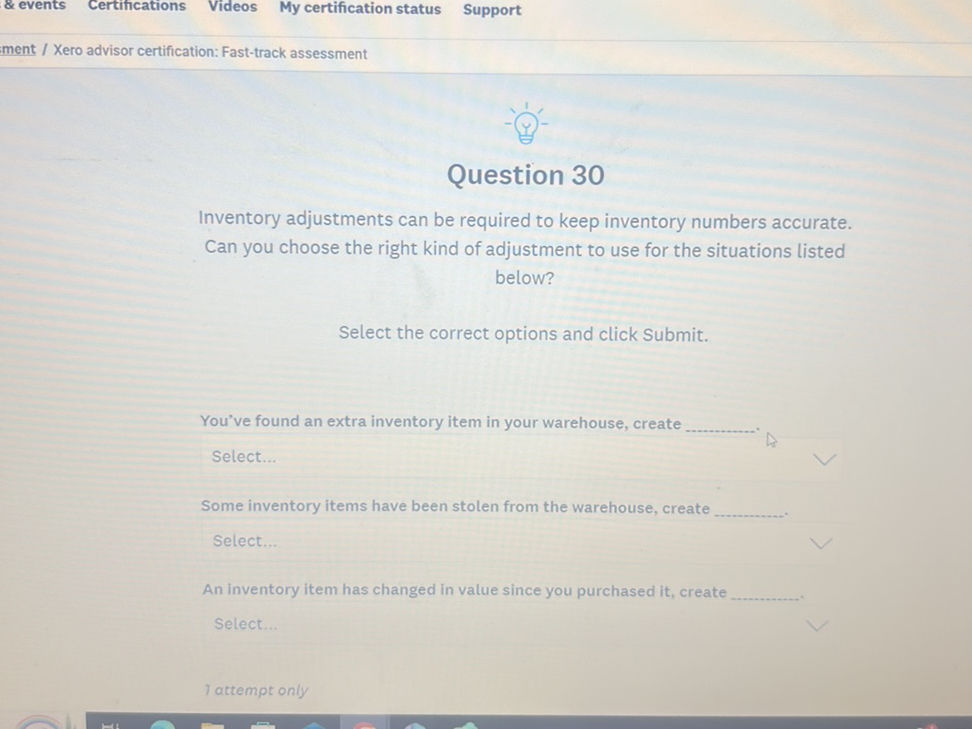 Question 30 Inventory adjustments can be | StudyX