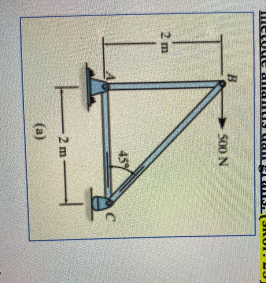 The image shows a diagram of a structure | StudyX