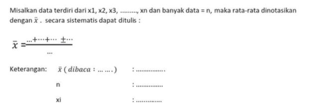 Misalkan data terdiri dari x1, x2, x3, ..., | StudyX