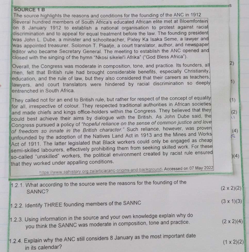 1.2.1. What according to the source were the | StudyX