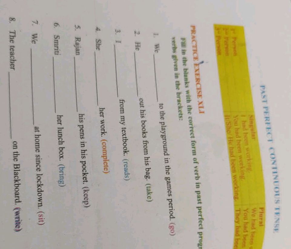 Fill in the blanks with the correct form of | StudyX