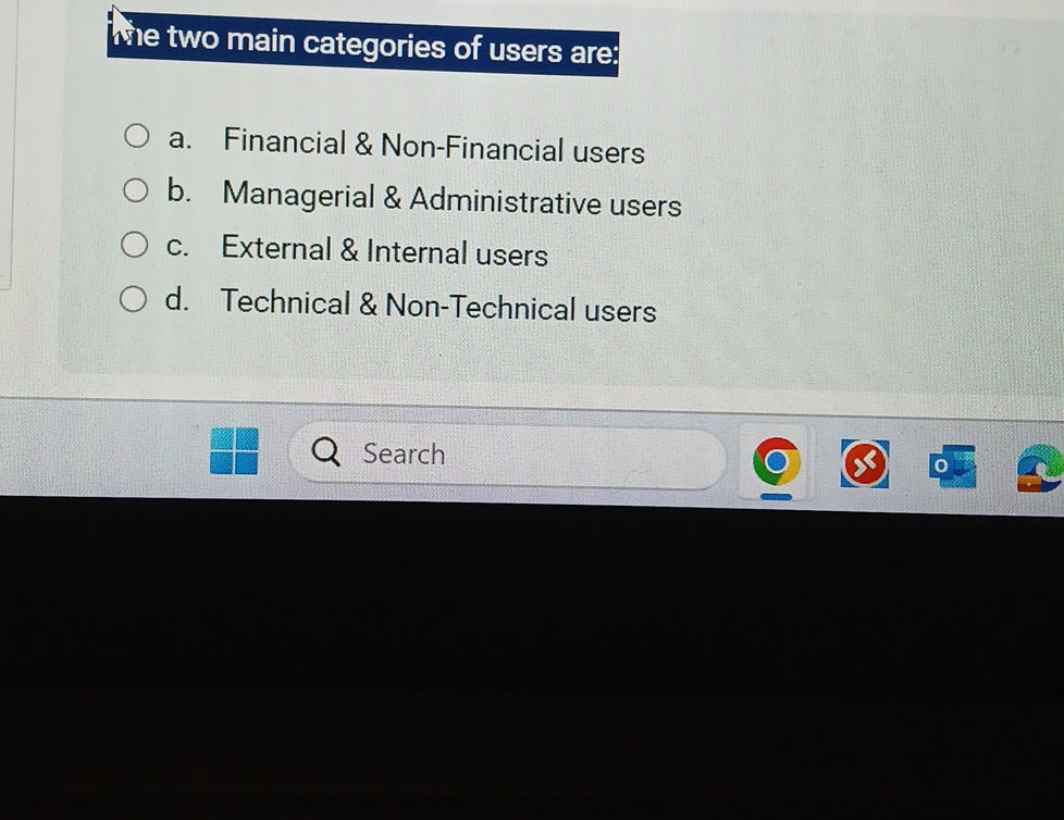 The two main categories of users are: a. | StudyX