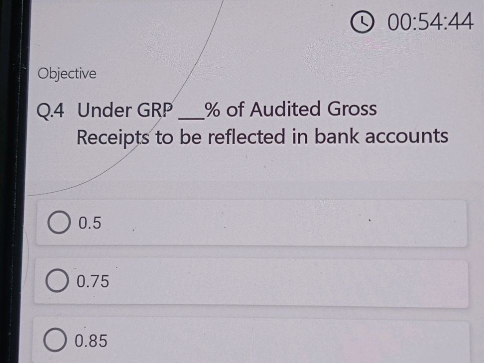 Q.4 Under GRP _% of Audited Gross Receipts | StudyX