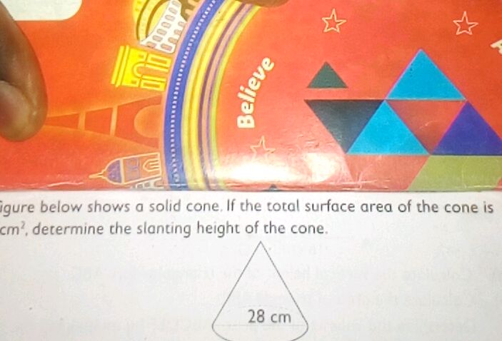 Figure below shows a solid cone. If the | StudyX