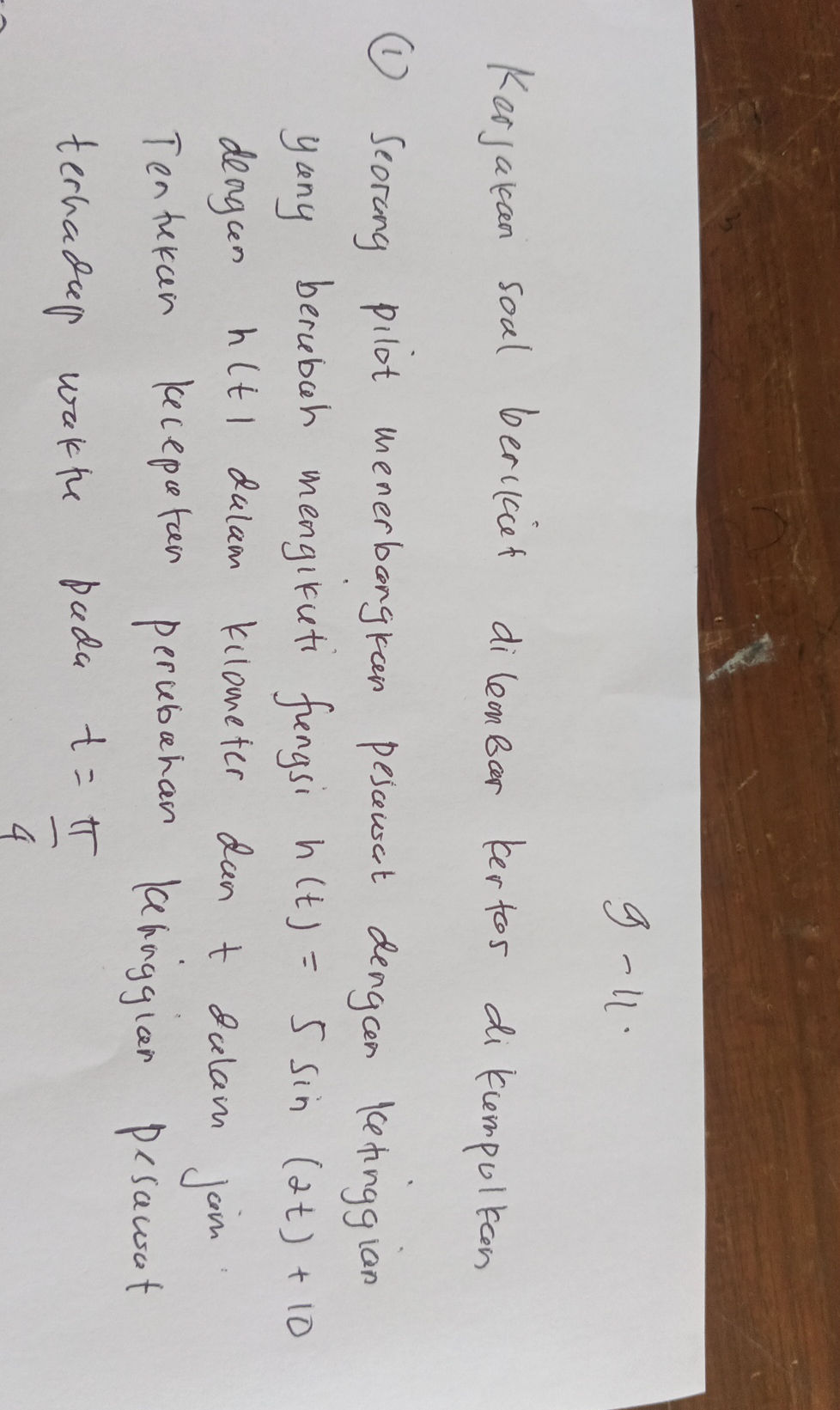 Kerjakan soal berikut di lembar kertas | StudyX