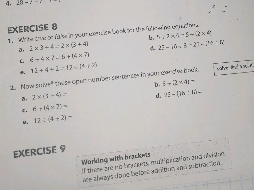 1. Write true or false in your exercise book | StudyX