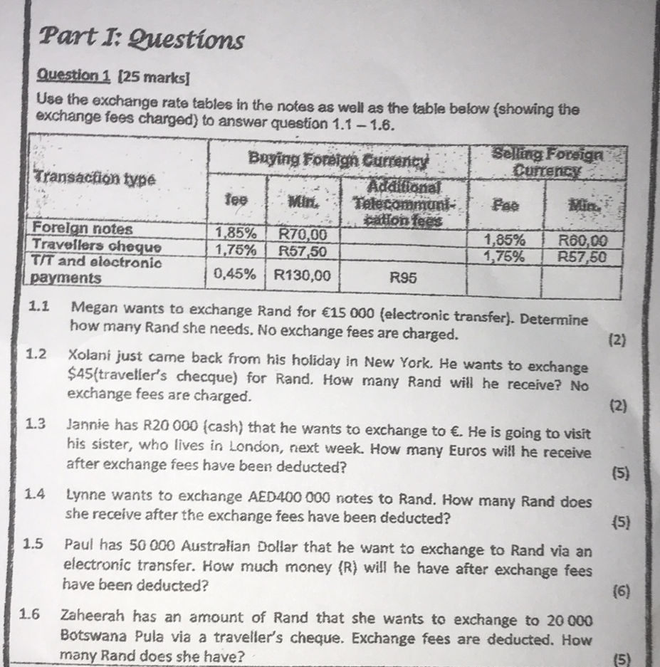 Part I: Questions Question 1 [25 marks] | StudyX