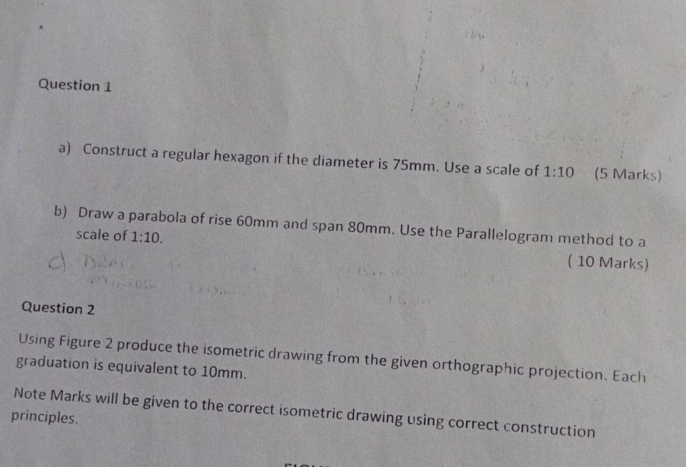 Question 1 a) Construct a regular hexagon | StudyX