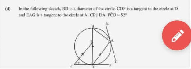 In the following sketch, BD is a diameter of | StudyX