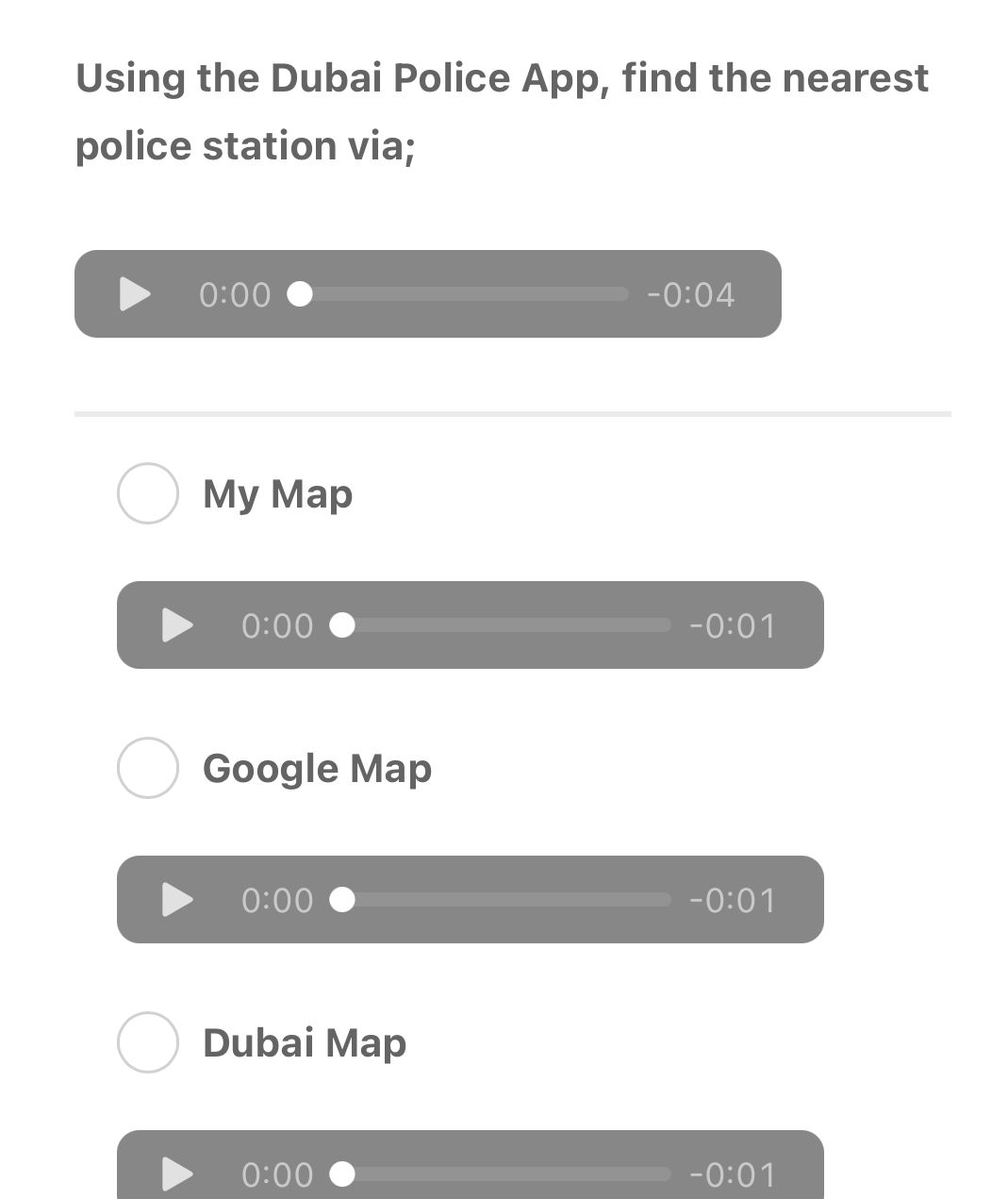 Using the Dubai Police App, find the nearest | StudyX
