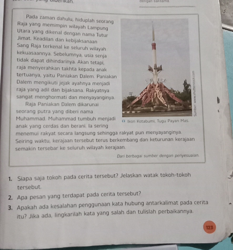 1. Siapa saja tokoh pada cerita tersebut? | StudyX
