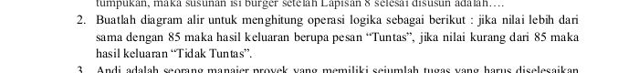 2. Buatlah diagram alir untuk menghitung | StudyX 2. Buatlah diagram alir untuk menghitung | StudyX