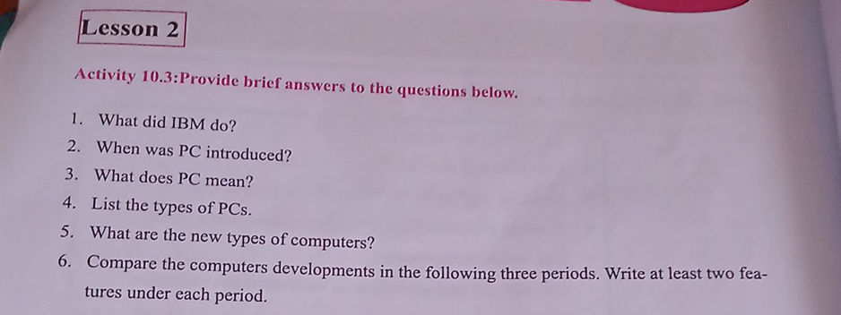 1. What did IBM do? 2. When was PC | StudyX