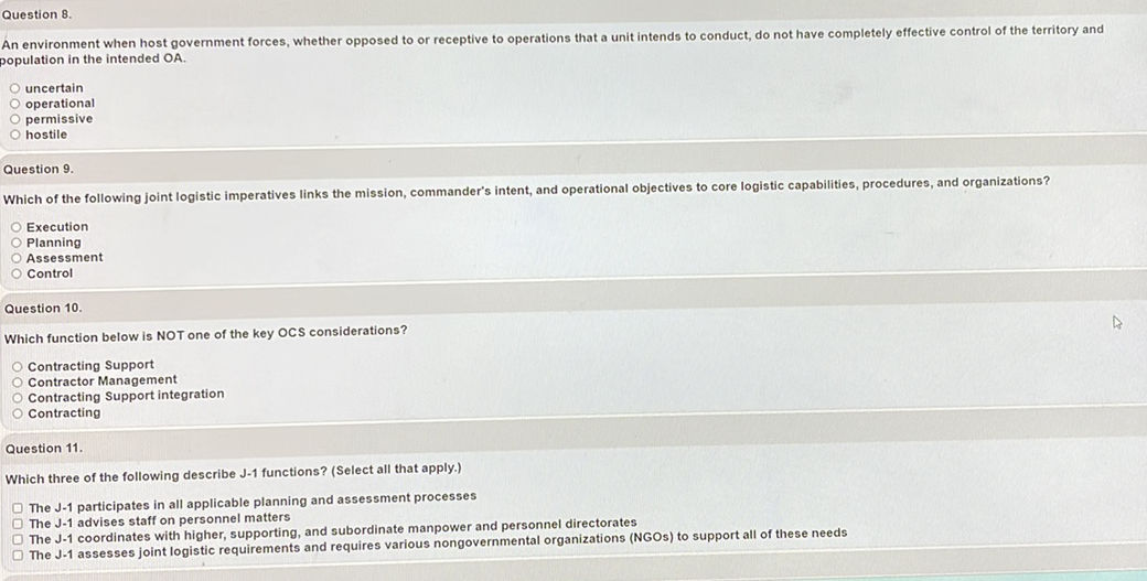 Question 8. An environment when host | StudyX