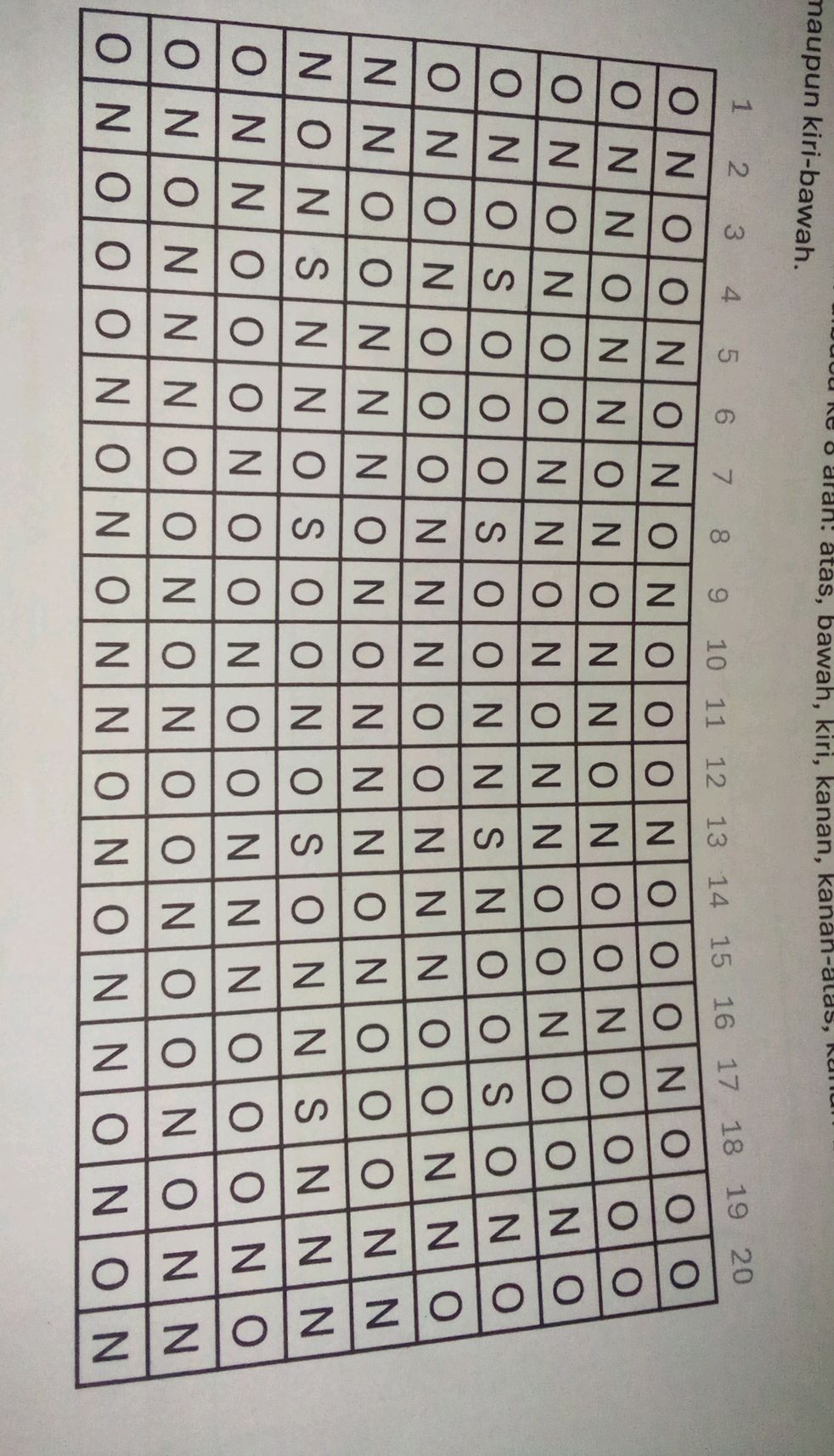 The image shows a grid of letters. The | StudyX