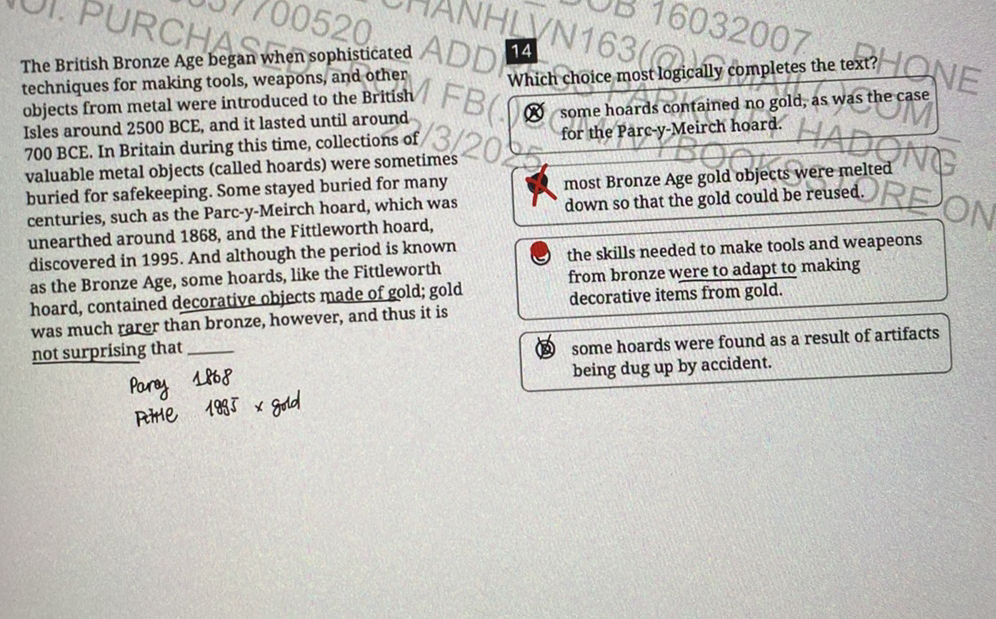 Which choice most logically completes the | StudyX