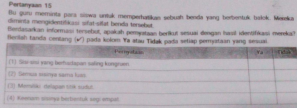 Berdasarkan informasi tersebut, apakah | StudyX
