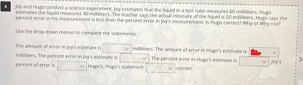 Joy and Hugo conduct a science experiment. | StudyX
