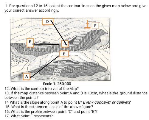 III. For questions 12 to 16 look at the | StudyX