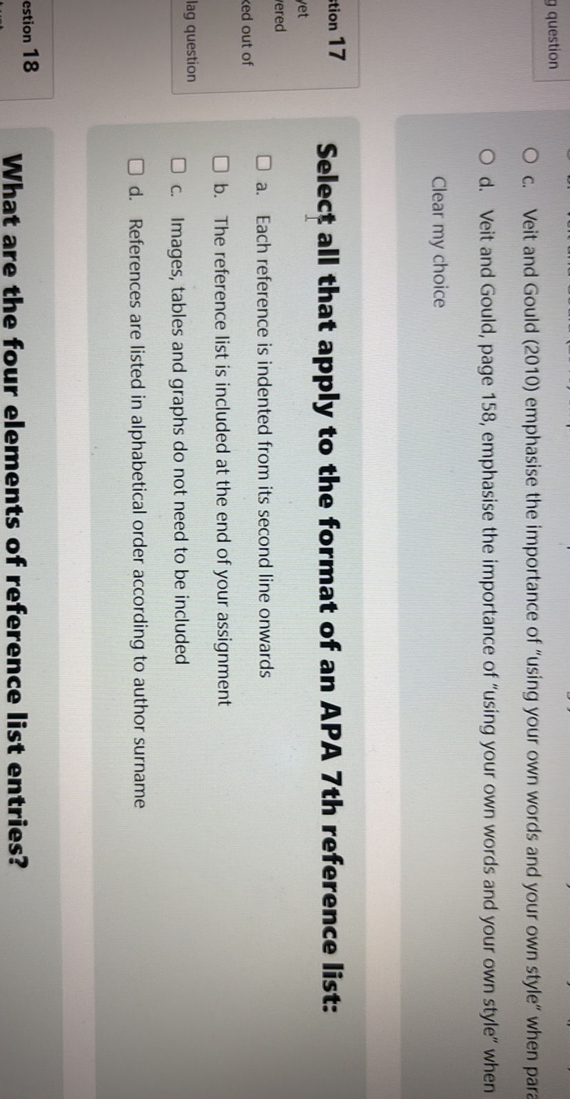 Select all that apply to the format of an | StudyX