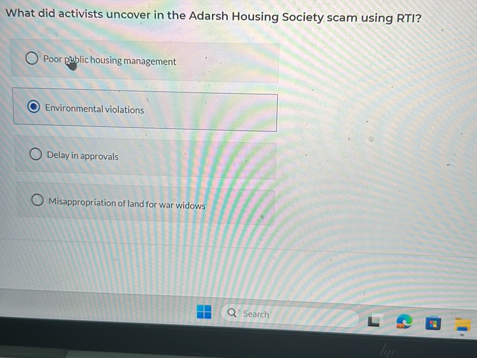 What did activists uncover in the Adarsh | StudyX