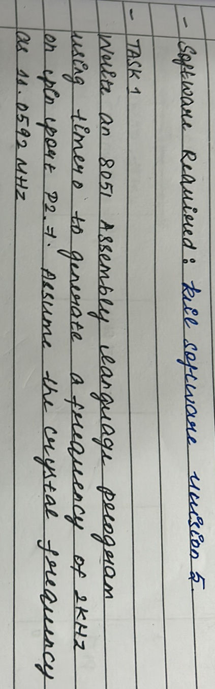 TASK 1 Write an 8051 Assembly language | StudyX