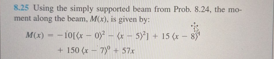 8.25 Using the simply supported beam from | StudyX