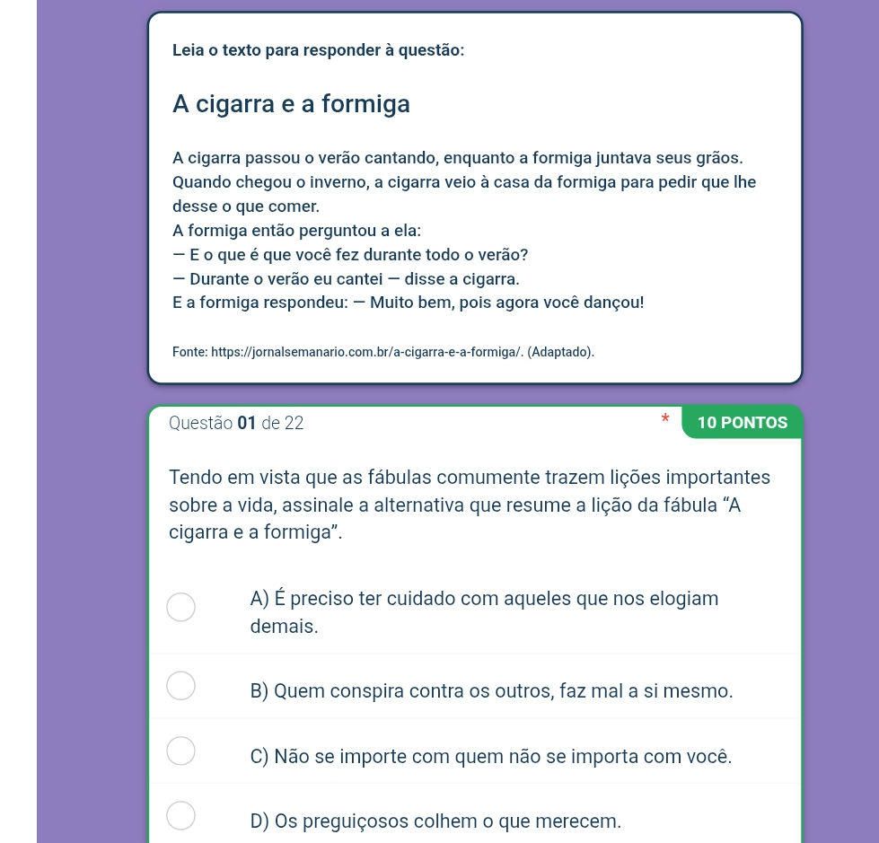 Leia o texto para responder à questão: A | StudyX