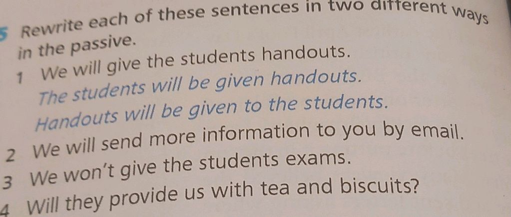 5 Rewrite each of these sentences in two | StudyX