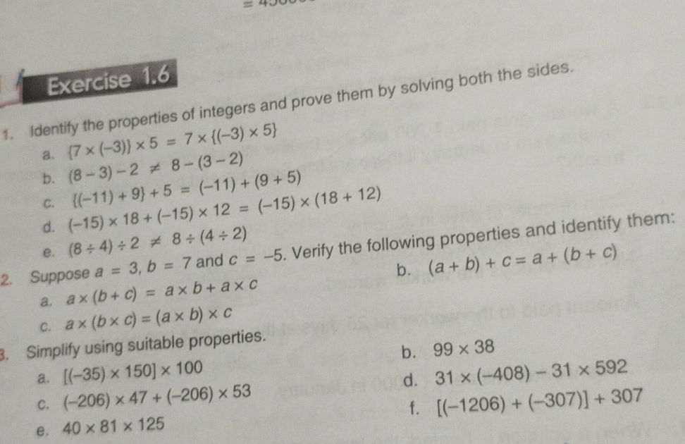 1. Identify the properties of integers and | StudyX