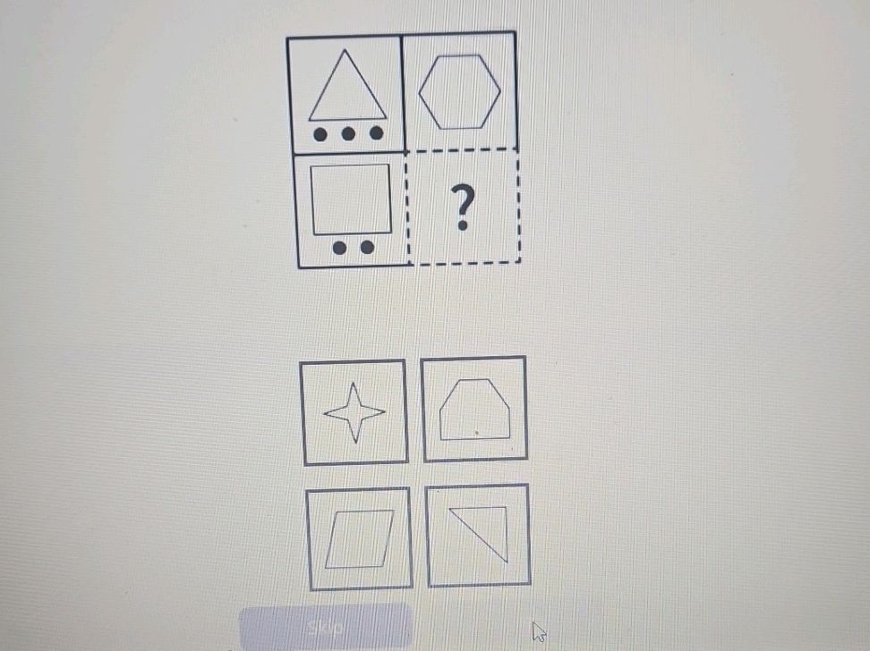 Which shape completes the pattern? Options: | StudyX
