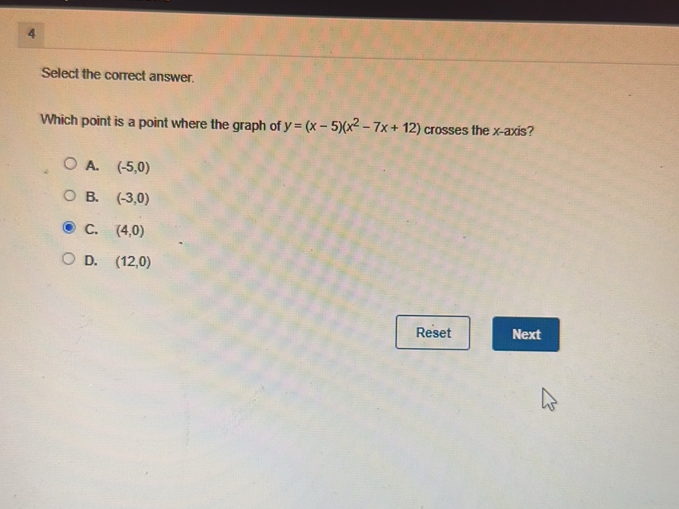 Which point is a point where the graph of $y | StudyX