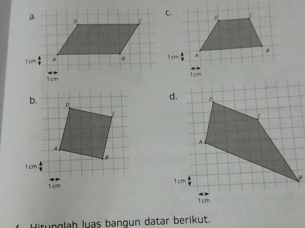 Hitunglah luas bangun datar berikut. a. | StudyX