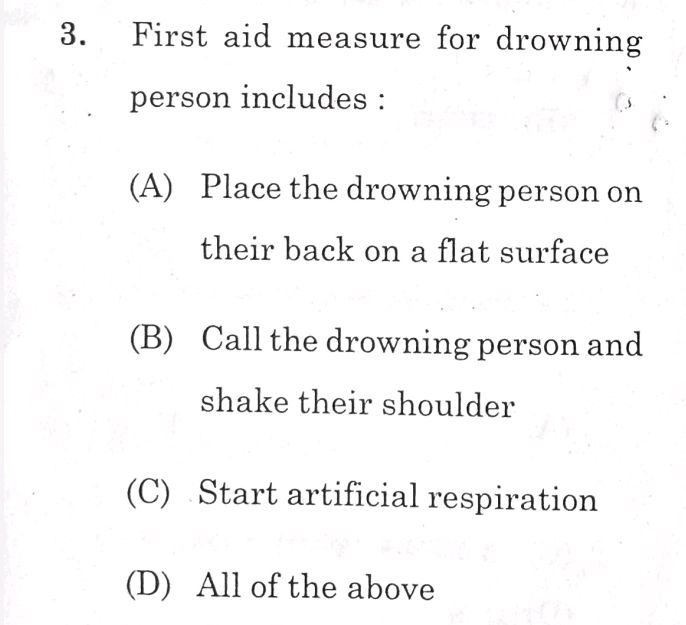 3. First aid measure for drowning person | StudyX