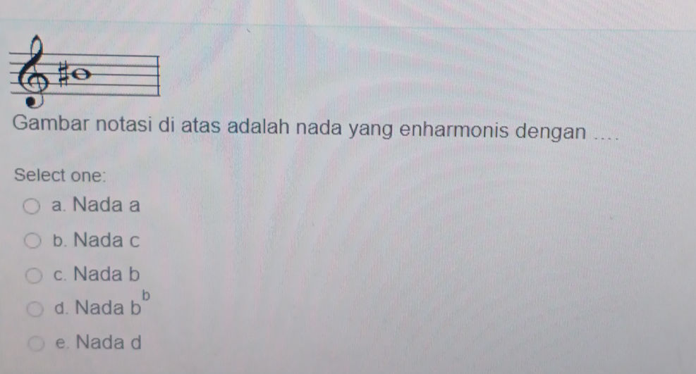 Gambar notasi di atas adalah nada yang | StudyX