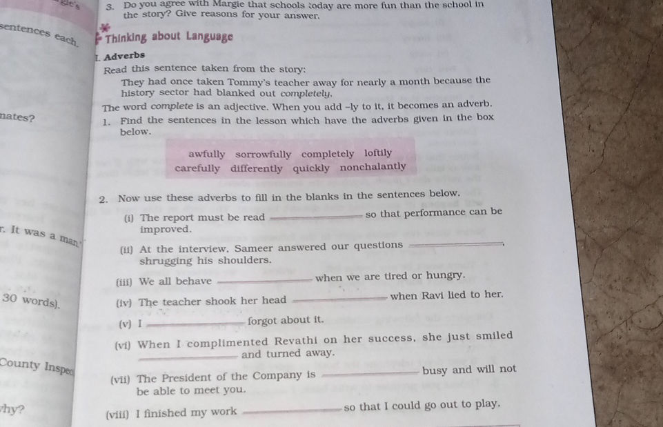 1. Adverbs Read this sentence taken from the | StudyX