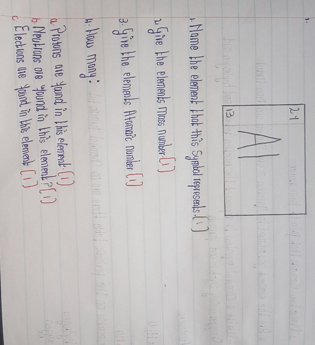 1. Name the element that this Symbol | StudyX