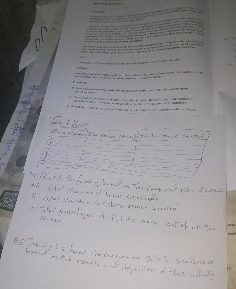 Q4: Calculate the following based on the | StudyX