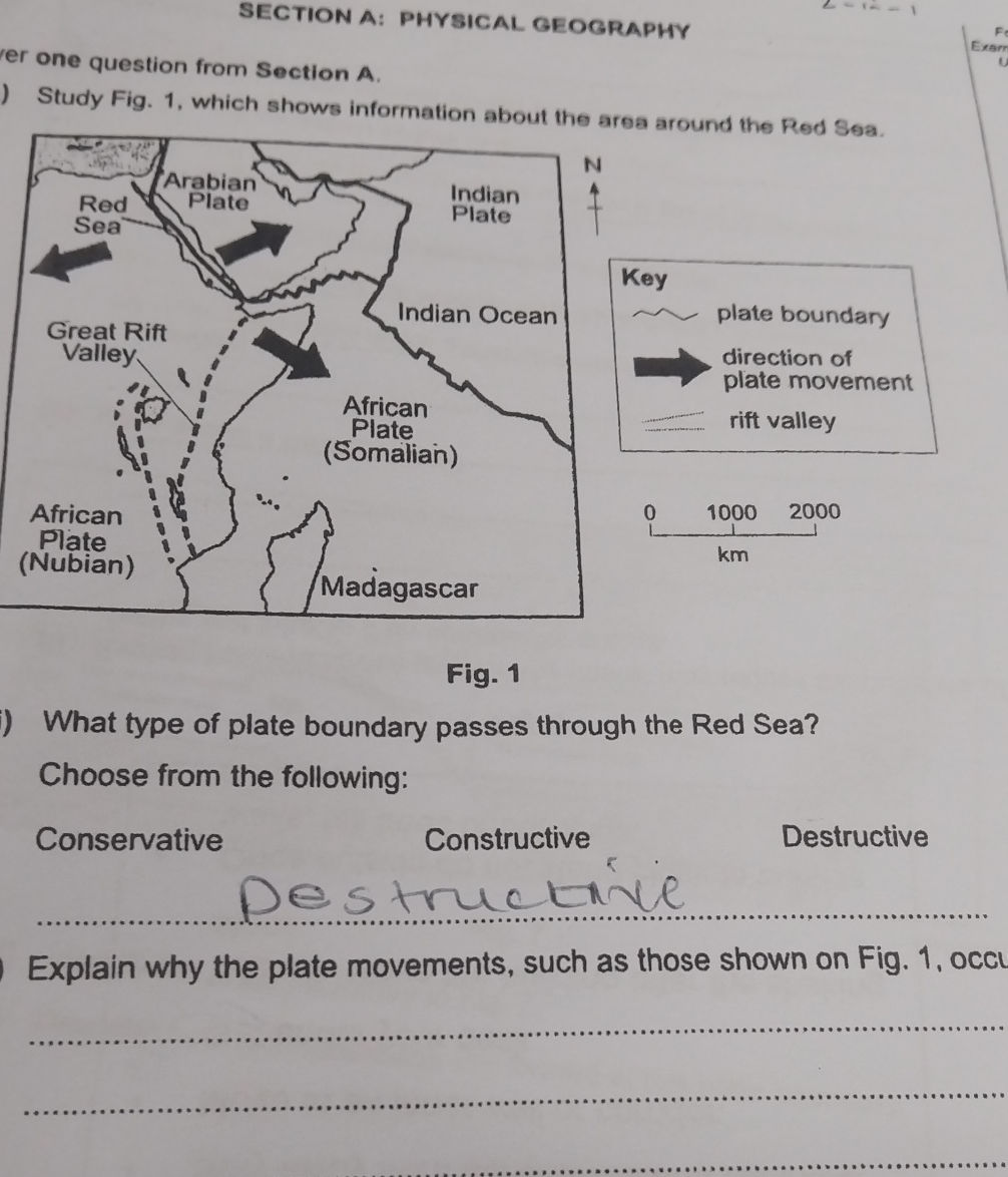 What type of plate boundary passes through | StudyX