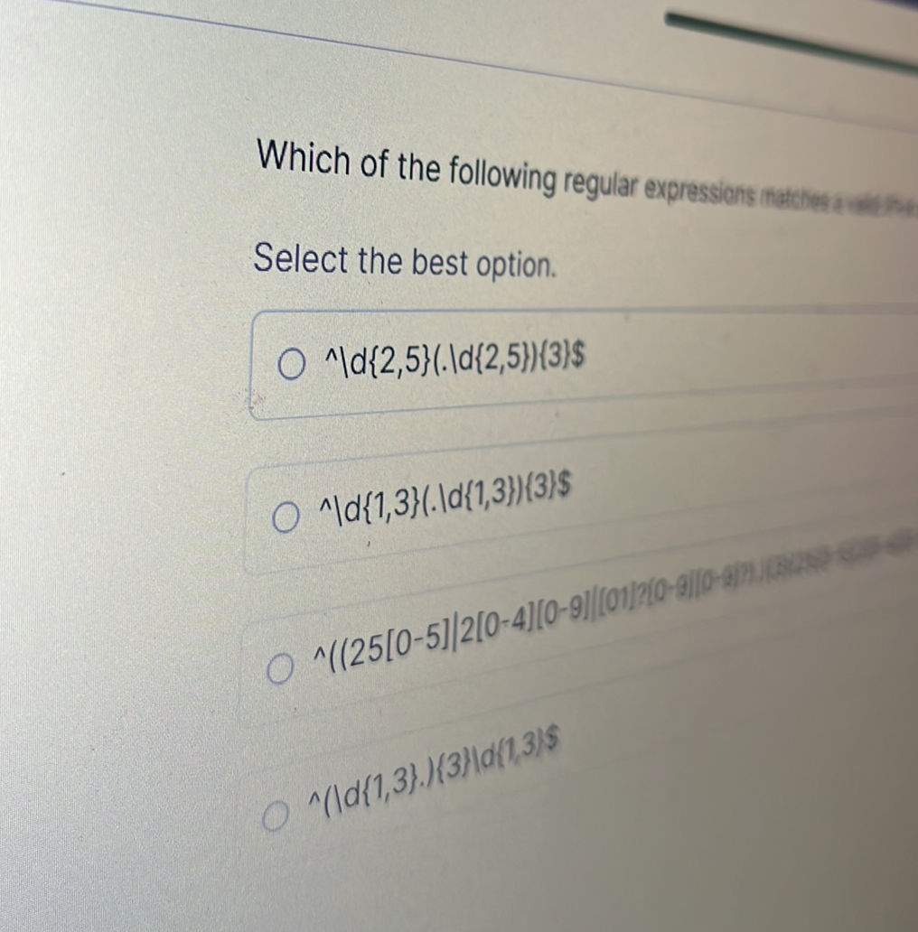Which of the following regular expressions | StudyX