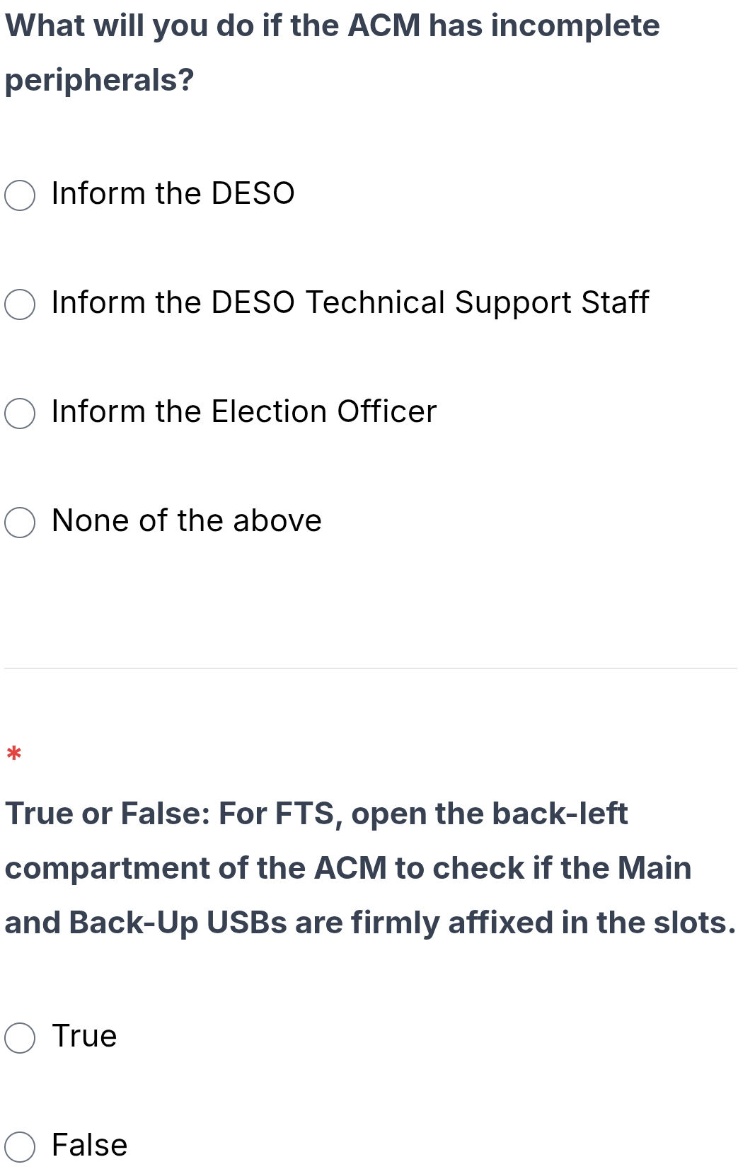 What will you do if the ACM has incomplete | StudyX