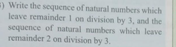 Write the sequence of natural numbers which | StudyX