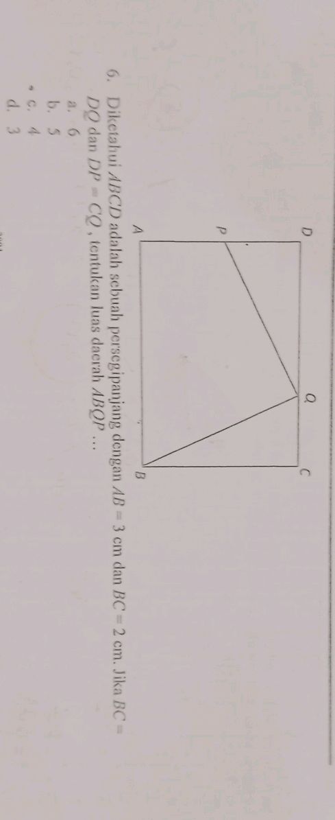 6. Diketahui ABCD adalah sebuah | StudyX