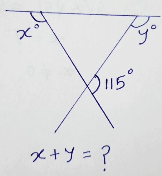 x° and y° are angles in the diagram. 115° | StudyX