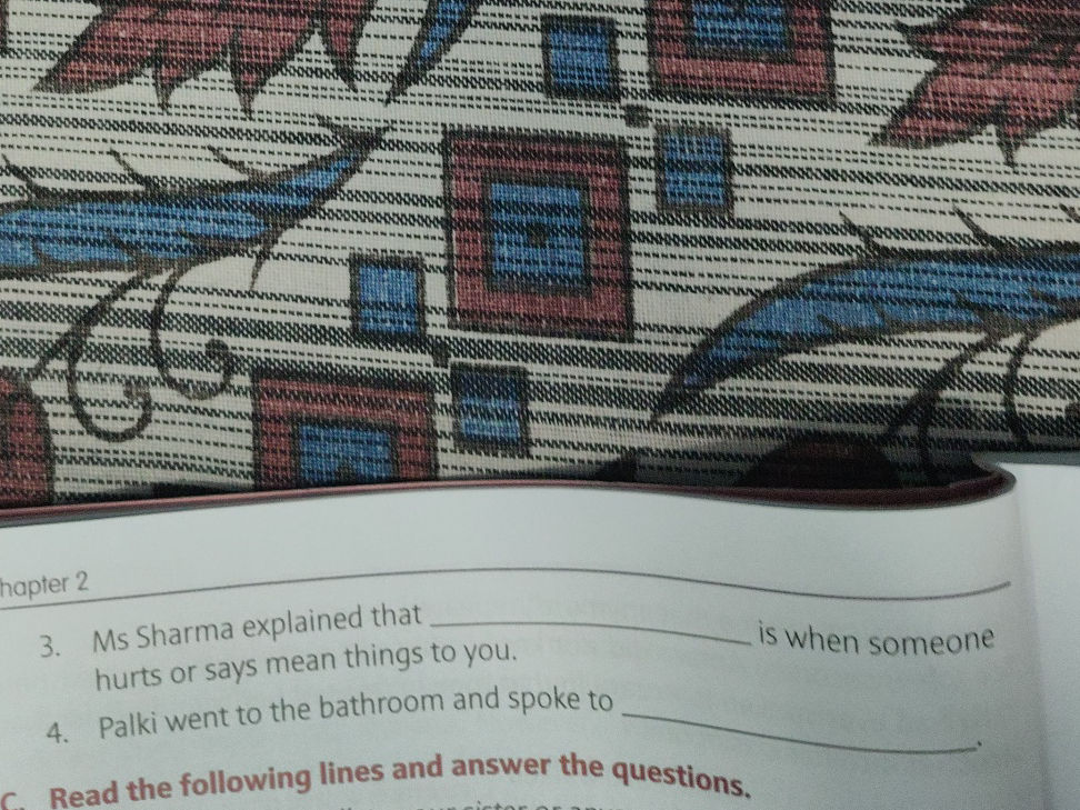 3. Ms Sharma explained that ______ hurts or | StudyX