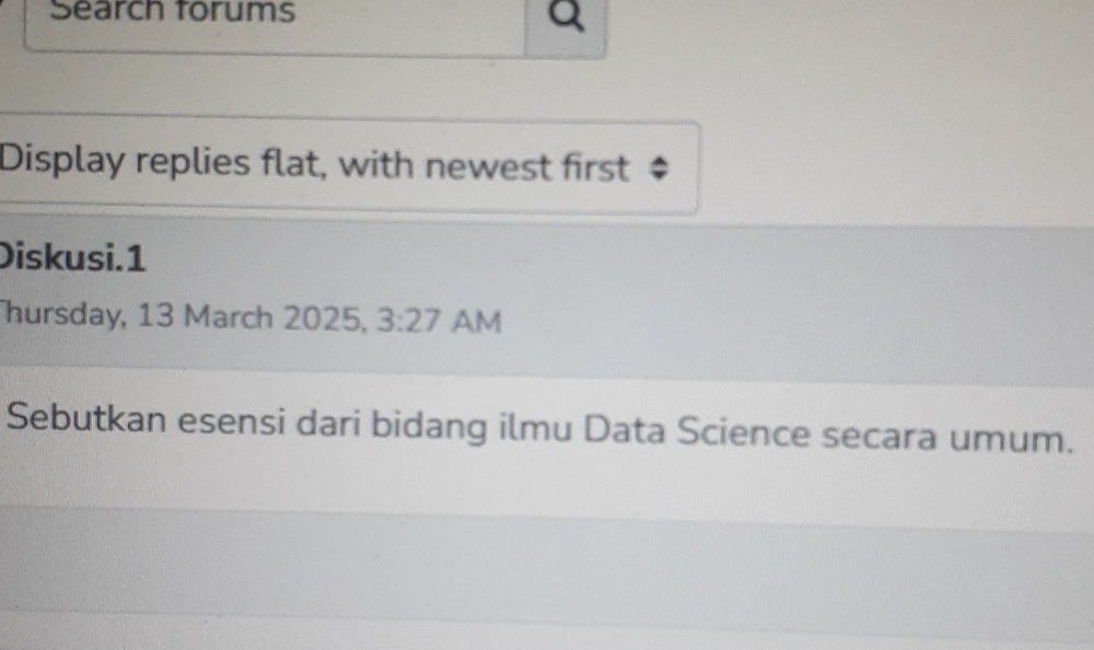Sebutkan esensi dari bidang ilmu Data | StudyX