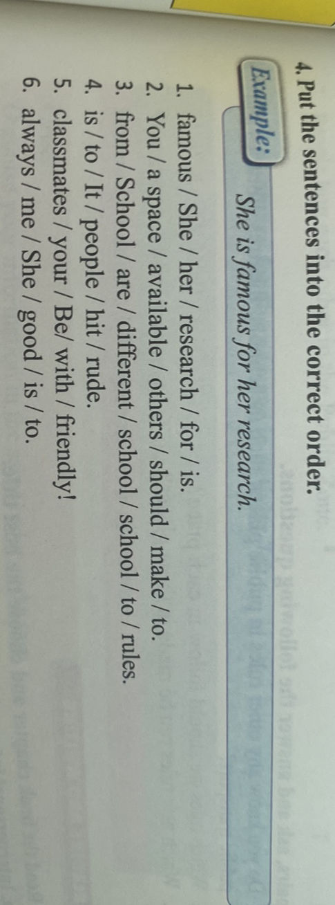 Put the sentences into the correct order. | StudyX